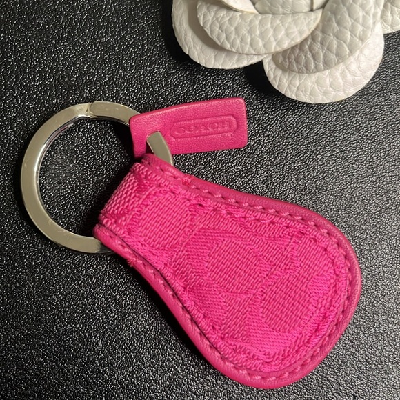 Coach | Accessories | Coach Pink Keychain | Poshmark